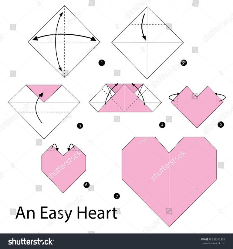 How To Origami Easy Step By Step Step Step Instructions How Make Stock Vector Royalty Free ...